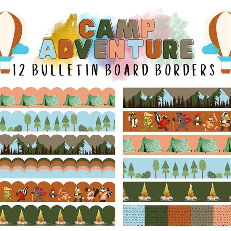 Camping Borders For Bulletin Boards At Lindsey Vann Blog
