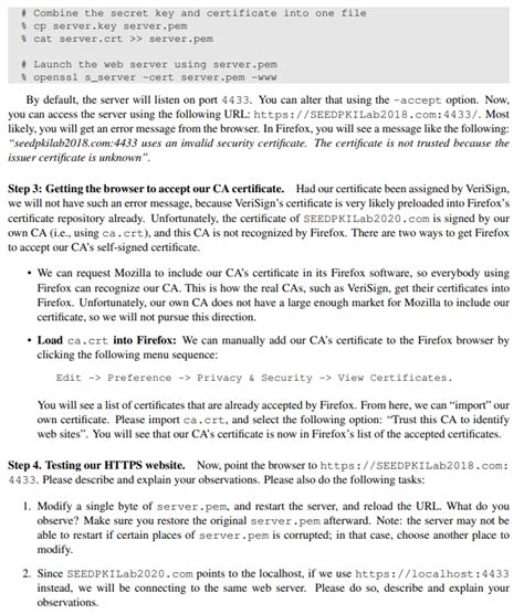 solved 2 3 task 3 deploying certificate in an web