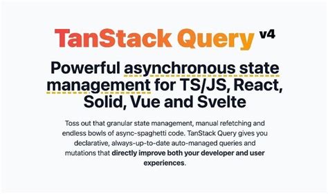 Ian Kaire On Linkedin 🔄🔥 Tanstack Query 🔥🔄 Tanstack Query Is A Library That Helps With