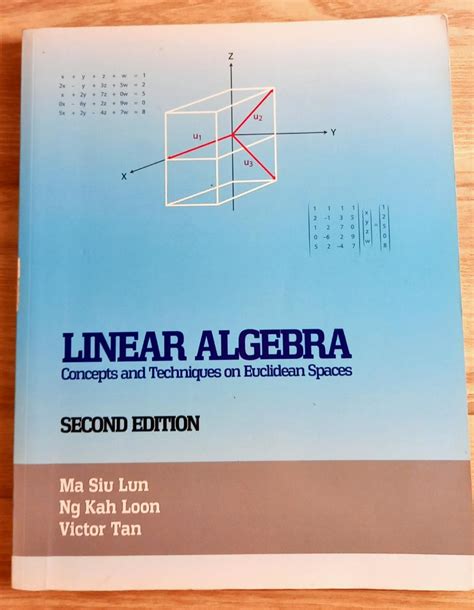 Ma2001 Linear Algebra Textbook Hobbies And Toys Books And Magazines Assessment Books On Carousell