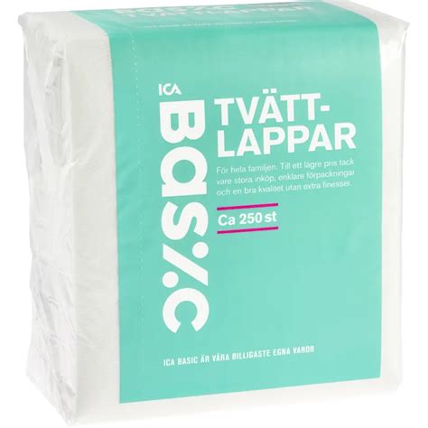 Tvättlappar 250 P Ica Basic Handla Mat Online Från Din Lokala Ica Butik