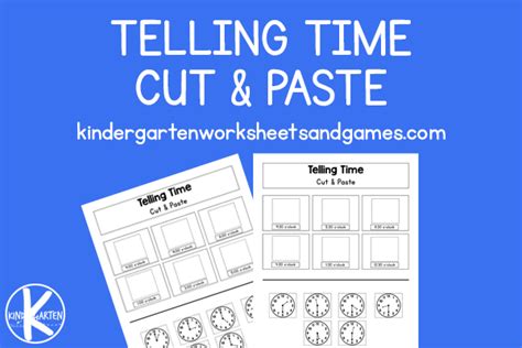 Telling Time Worksheets Match Cut And Paste Analog And Digital