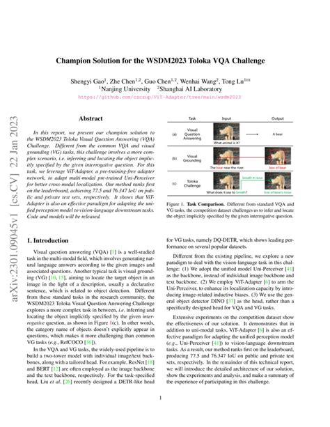 Champion Solution For The Wsdm2023 Toloka Vqa Challenge Deepai