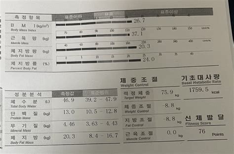 인바디 보고 다이어트 조언 점여 운동건강아싸 에펨코리아