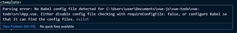 Vscode No Babel Config File Detected For 에러 해결