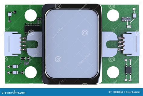 Fingerprint Sensor Module Stock Illustration Illustration Of Device