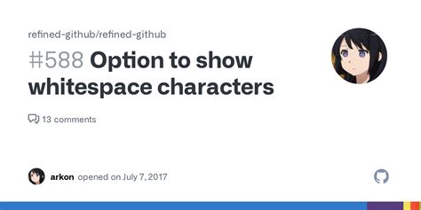 Option To Show Whitespace Characters · Issue 588 · Refined Githubrefined Github · Github