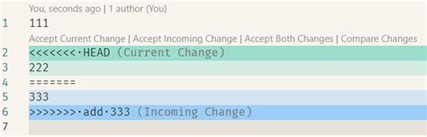 git git 冲突的Current Change和Incoming Change 工具软件 极客文档