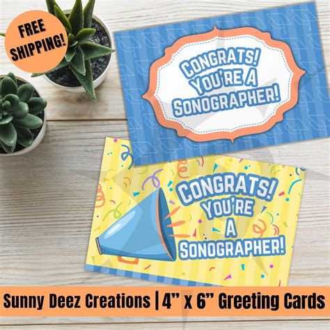 Sonographer Graduation T Greeting Card Cardiac Ultrasound Grad