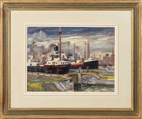 Fleurimond Constantineau Les écluses Port De Montréal 1957 Mutualart