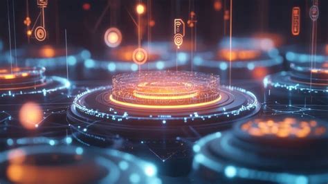 Futuristic Server Room Managing Data Flow With Cyber Security Measures Stock Image Image Of