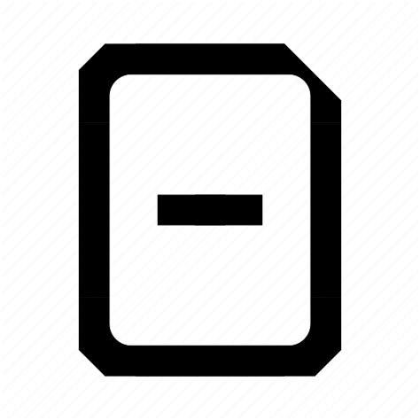 Document Minus File Page Paper Format Icon Download On Iconfinder
