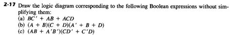Solved Draw The Logic Diagram Corresponding To The Chegg