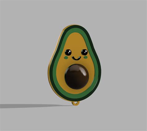 Stl File Key Holder Kawaii Avocado Key Pendant 🔑 ・3d Printer Model To Download・cults