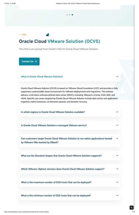 Vmware To Cloud Oci Ocvs Vmware To Oracle Cloud Infrastructure Pdf