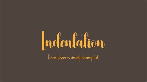 Indentation Font Download Free For Desktop And Webfont