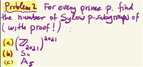 Solved Problem For Every Prime P Find The Number Of Chegg Com