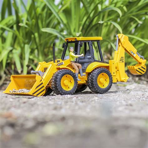 Bruder Jcb Midi Cx Backhoe Loader Has A Fully Functional Front Loader The Backhoe Moves Up And