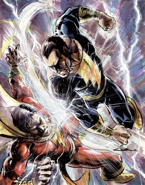 Shazam Vs Black Adam Captain Marvel Shazam Captain Marvel Dc Comics Characters
