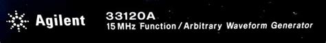 Agilent 33120a Function Arbitrary Waveform Generator 15mhz