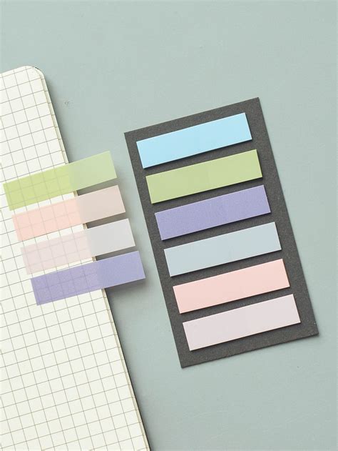 Solid Color Index Stickers Index Label Marker Sticky Note Planner Stickers Bookmark Memo Pad