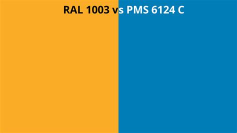 Ral 1003 Vs Pms 6124 C Ral Colour Chart Uk
