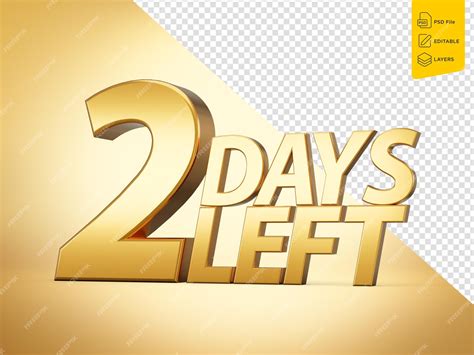 premium psd two days left only 2 days left design template countdown
