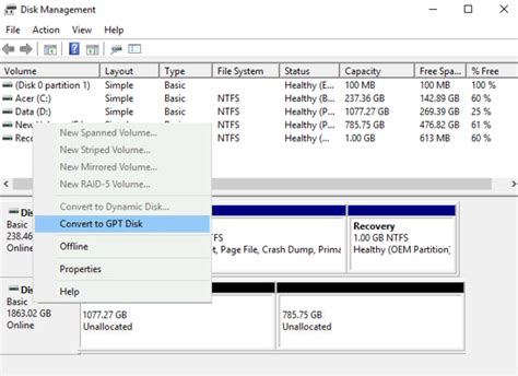 ¡sin pérdida de datos convierte fácilmente mbr a gpt en windows 11 10 8 7