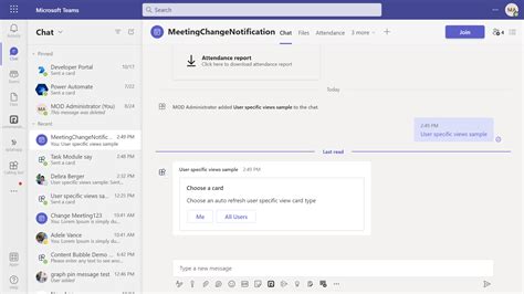 Teams Adaptive Card Views Code Samples Microsoft Learn