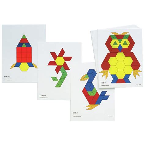 Learning Advantage Pattern Block Activity Cards In Home Learning Activity For Early Math