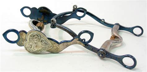 Bonhams A Lot Of Two Blued And Silver Mounted Mexican Bits