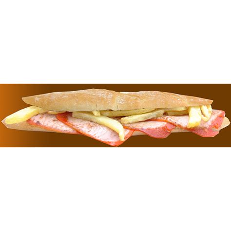 Bocadillo Lomo Adobado Con Patatas Combustibles Del Estrecho
