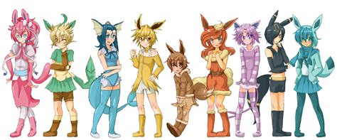 Anime Eevee Evolutions