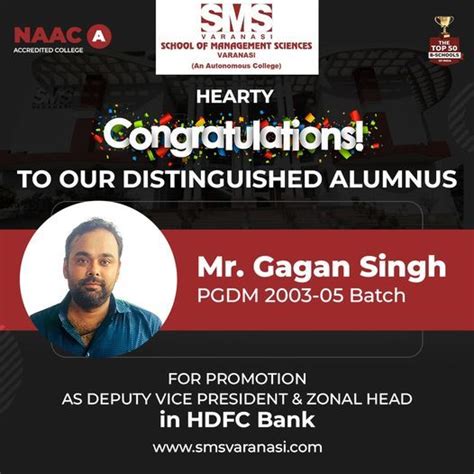 Smsvaranasi Varanasi Alumnus Achievement Success Congratulations