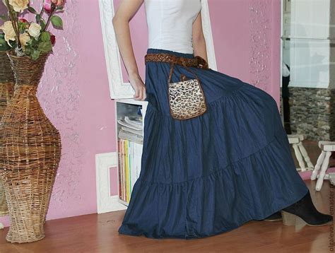 Юбка длинная джинсовая Амазонка – заказать на Ярмарке Мастеров ...