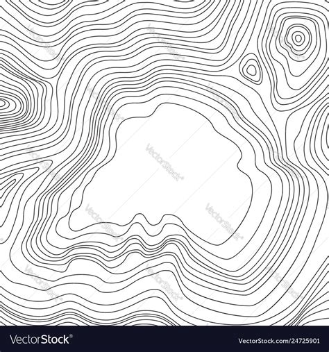 Abstract Map Pattern With Wavy Lines Royalty Free Vector