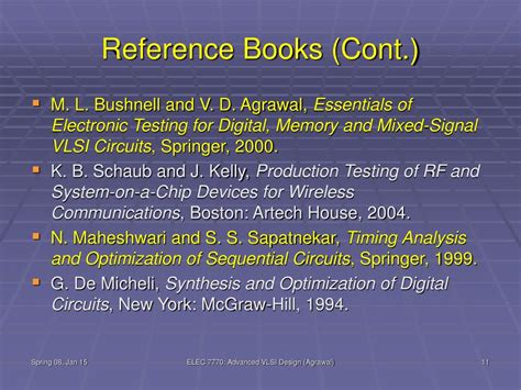 Ppt Elec 7770 Advanced Vlsi Design Spring 2007 Introduction Powerpoint Presentation Id1118519