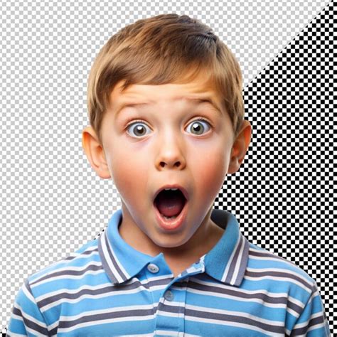 Premium Psd Boy With Surprised Expression Vector