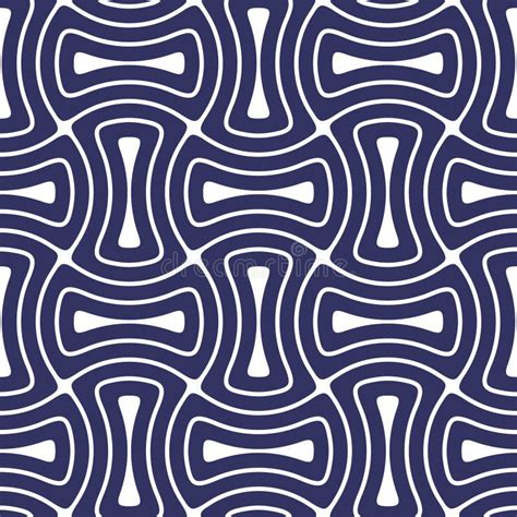 Geometric Pattern With A Mesh Of Interlocking Rectangular Shapes And Concentric Thin And Thick