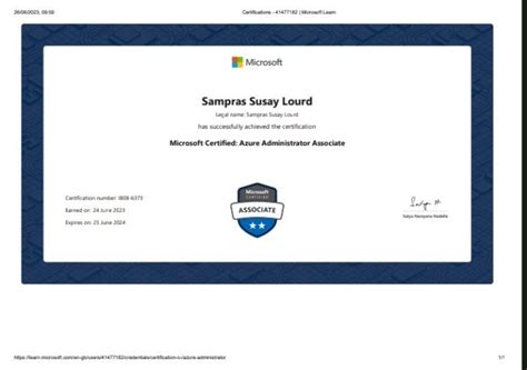 sampras susay lourd on linkedin happy to be certified as azure admin associate