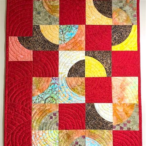 Modern Circle Quilt Etsy
