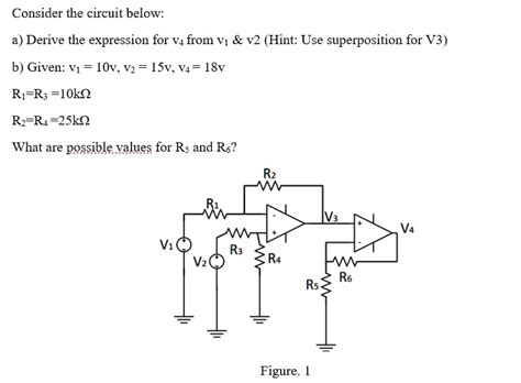 solved consider the circuit below a derive the expression for v4