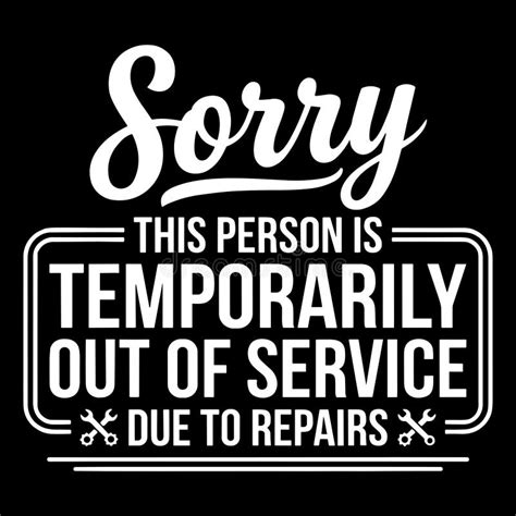 Sorry Out Of Service Sign Stock Vector Illustration Of Restroom