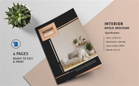 Interior Design Brochure Template Adobe Photoshop Template