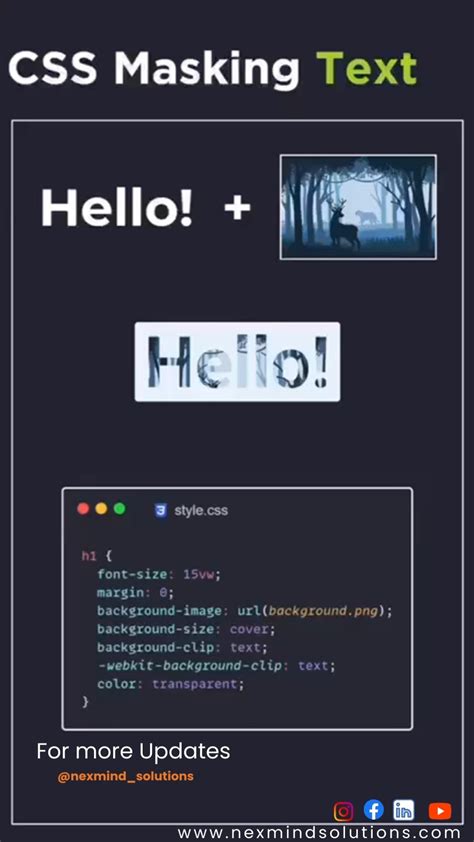 Nexmind Solutions Css Text Masking And Image Masking 🤯 The Mask