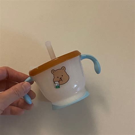 6개월 아기 물컵 추천 데일리라이크 마이버디x릿첼 첫걸음 머그빨대컵 솔직 후기 컵은 너무 귀엽지만 속쓰린 배송비 네이버 블로그