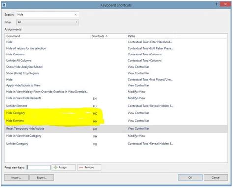 Solved Re Keyboard Shortcuts For Temporary Hide And Isolate