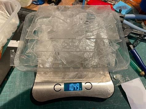 Bullseye Scrap Fusing Glass 1kg Coe 90 Clear Tekta Offcuts For Casting