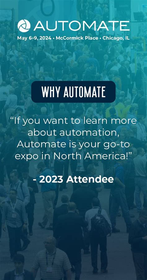 Welcome To Attendee Registration For Automate 2024 A3 Association For Advancing Automation