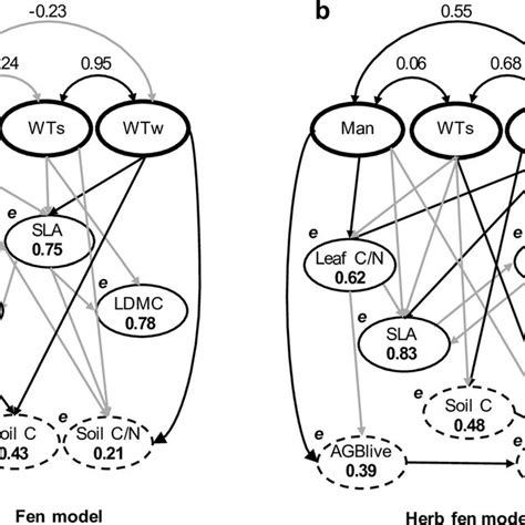 Path Diagrams Depicting Direct And Indirect Effects Of Abiotic Download Scientific Diagram